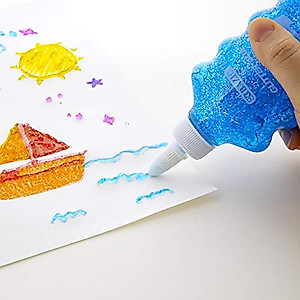 BAZIC Glitter Glue 6 Neon Color, Non-Toxic Washable Glitter Glue for Slime Paints Art Crafts, Gift for Kids (6.8oz/Pack), 6-Packs