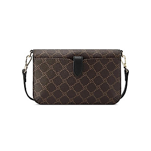 Nine West linnette Phone Wallet on a String, Brown Black Logo