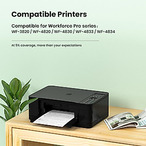 822XL Ink Cartridges Remanufactured Ink for Epson 822XL Ink Cartridges Combo Pack 822 T822 T822XL Printer Ink Work for Epson Workforce pro WF-3820 WF-3823 WF-4820 WF-4830 WF-4833 WF-4834(4 Pack:BKCMY)