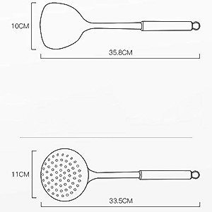 GGEBF 3 Piece Stainless Steel Kitchen Utensil Set Noodle Spoon Kitchen Cooking Tool Not Easily Deformed