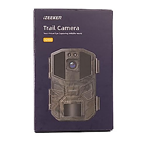 iZEEKER Trail Camera Solar, 4K 48MP Game Cameras with Night Vision Motion Activated IP66 Waterproof, 0.1s Trigger Time, High Capacity Built-in Lithium Battery for Wildlife Watching with 32GB SD Card