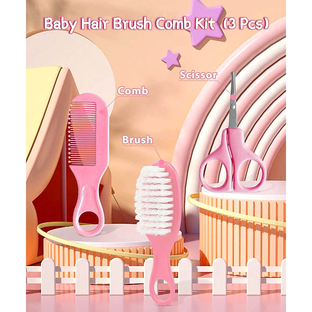 30 in 1 Baby Healthcare and Grooming Kit, Portable Baby Electric Nail Trimmer Set, Newborn Nursery Care Kit Baby Essentials with Baby Healthcare kit, Medicine Dispenser, Haircut Tools, etc (Pink)