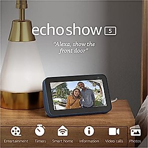 Echo Show 5 (2nd Gen, 2021 release) | Smart display with Alexa and 2 MP camera | Deep Sea Blue