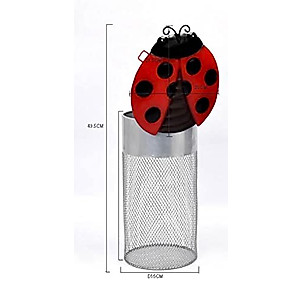 Eden's Circles Ladybug In-Ground Worm Composter (Galvanized Metal, Black/Red)