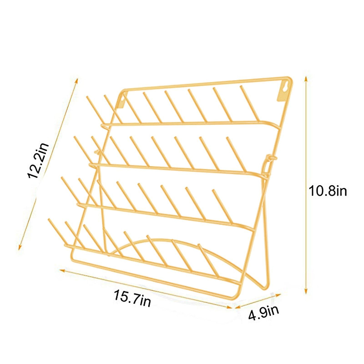 Generic Large Spools Holder Wall Mount Thread Holder 32 Thread Cones Thread Holder for Knitting, 15.7inchx12.2inch, Gold