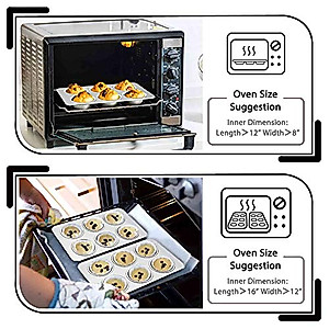 TeamFar Muffin Pans for Baking, Cupcake Pan Tray Set for Making Cakes Cornbread Quiche and More, Healthy & Non Toxic, Oven & Dishwasher Safe - Set of 2