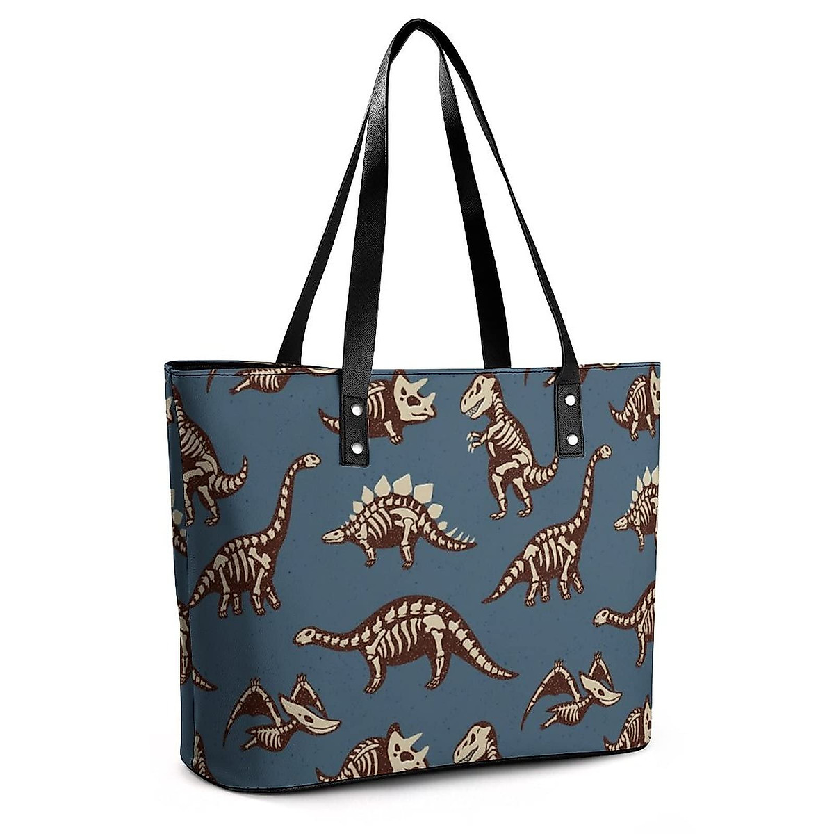 Womens Handbag Dinosaurs Animal Pattern Leather Tote Bag Top Handle Satchel Bags For Lady