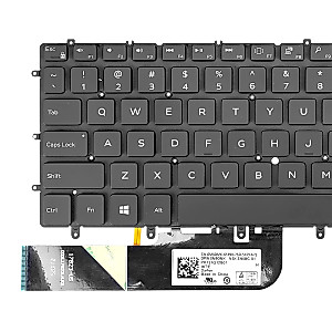 Replacement Keyboard for Dell XPS 13 9380 9370 9305 7390 Series Laptop, Dell XPS 13 9380 9370 9305 Laptop Keyboard with Backlit US Layout, Black