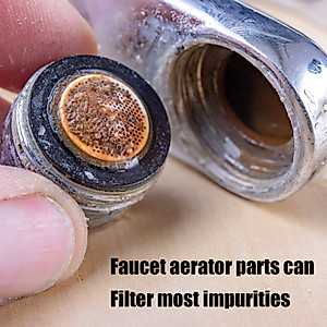 Faucet Aerator with Gasket Flow Restrictor Insert Bathroom Faucet Aerator Replacement Parts 10 pcs Stainless Steel (2.2 GPM) and 10 pcs Green (1.5 GPM)