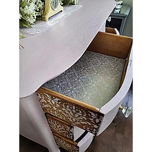 zaring Decorative Paper Self Adhesive Shelf Drawer Liner Sticker 17.7 inch by 196.8 inch 196.8 inchx17.7 inch