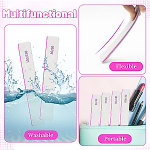 25pcs Nail Files 80 Grit, BLESWIN 80/80 Grit Nail Files, Jumbo Nail Files for Acrylic Nail, Double-Sided Emery Board Nail Filer for Manicure, Pedicure, and Acrylic Nails