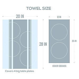 Kitchen Dish Towels - Set of 4 Cotton Tea Towels 20 x 28 inch - Best Dish Cloths for Hand Towels or Embroidery in Vibrant Colors - Red