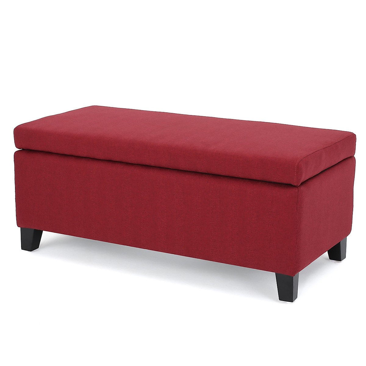 Christopher Knight Home Breanna Fabric Storage Ottoman, Deep Red