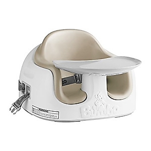 Bumbo Multi Seat, Baby Bumbo Seat with Tray, Converts into a Booster Seat and Highchair, Baby Bumbo Seat (Taupe)