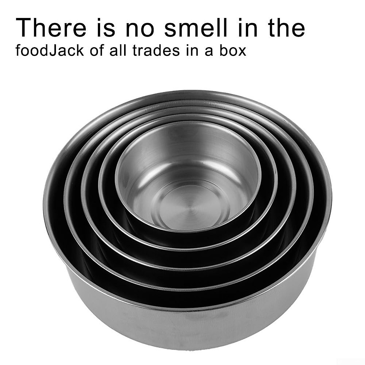 Cloudpower 5 Pcs Stainless Steel Food Storage Containers With Plastic Lids, Leakproof Stainless Steel Lunch Box Containers, Deep Size Bowls