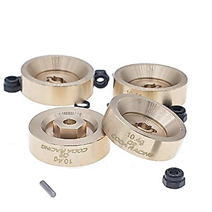 CODA RACING 4pcs 10.4g Brass Wheel Weights Hex Adapter 5mm for AXIAL SCX24 AXI00001 AXI00002 AXI00005 AXI00006 Upgrades 1/24 RC Crawler Car