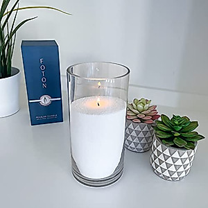 Foton Pearled Candle 18oz White Unscented Scent-Free All-Natural Candle Powder with Wicks