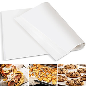 PECULA 110 Count Parchment Paper Sheets, Parchment Paper 11 x 13 Inch, Parchment Paper for Baking Grilling Steaming Air Frye, Baking Paper for Cookies