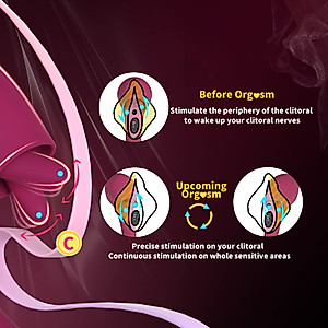 G Spot Dildo Vibrator with 2 Tongue Clit Licker, Women Adult Sex Toys, Clitoris Tongue Licking Vibrator Female Couples Rabbit Sex Toy, Vibrating Dildos Clitoral Stimulator Wand Vibrators for Woman Her