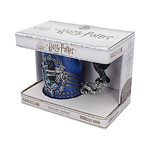 Nemesis Now Harry Potter Ravenclaw Hogwarts House Collectible Bronze Resin Tankard, 1 Count (Pack of 1), Blue Silver