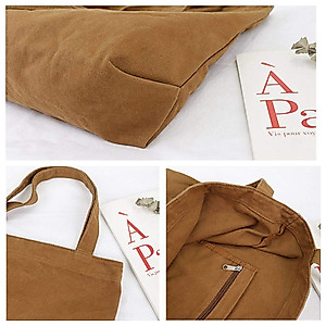 BOBILIKE Women Shoulder Bags Canvas Tote Bag Handbag Work Bags, Green