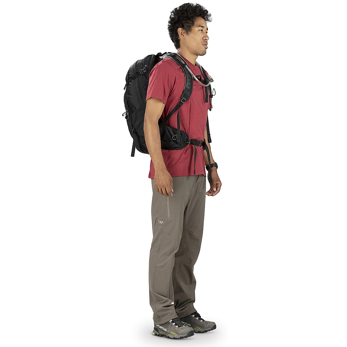 Osprey Manta 34L Men's Hiking Backpack with Hydraulics Reservoir, Black, One Size