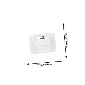 BESPORTBLE 8pcs Telescopic Rod Clamp Ceiling Hook Retainer Holder Clear Shower Curtain Hooks Curtain Rod Support No Nail Curtain Rod Brackets Curtain Rod Hooks Curtain Hangers Plastic White