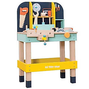 Le Toy Van - Wooden Toy Work Bench Set | Large Educational Construction Set for Role Play | Pretend Play Wooden Tools - Suitable for 3 Year Olds+