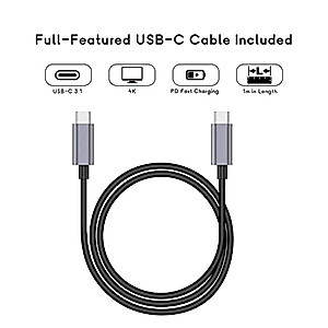 Switch Dock Charger for Nintendo Switch, Mirabox 36W Portable TV Docking Station for Nintendo Switch with 4K@60Hz HDMI/USB2.0/PD USB-C Fast Charging Ports, Full-Featured USB-C to USB-C Cable Included