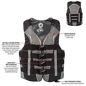 Body Glove Ignite USCGA PFD Life Vest-GRY/BLK-S