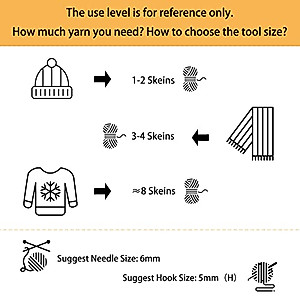 NICEEC 3 Skeins Soft Yarn 100% Acrylic Yarn 8 Ply Yarn Beige Yarn for Crochet Knitting Light Worsted Yarn Blanket Yarn for DIY Craft Total Length 3×135 yds/3×100g-Beige