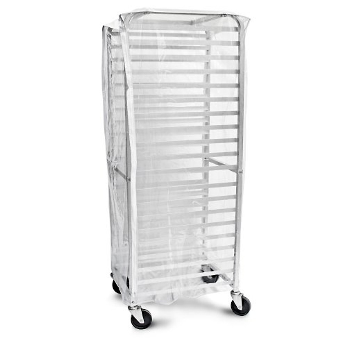 New Star Foodservice 36565 Commercial-Grade Sheet Pan/Bun Pan Rack Cover, Plastic, 20-Tier, 28" L x 23" W x 61" H, Clear