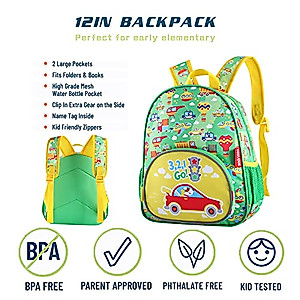 Daaupus 12-Inch girl preschool backpack,Kids Backpack for Boys & Girls, Perfect for Daycare and Preschool, Unique design print backpack for school and travel