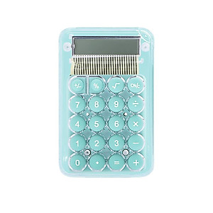 Mini Cute Calculator Kawaii Calculator Transparent Calculator Portable Pocket Calculator for Students and Kids (Green)