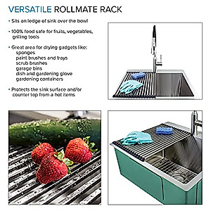 Transolid LSA3-252212-BS 25-in x 22-in Dual-Mount Laundry/Utility Sink Kit in Brushed Stainless