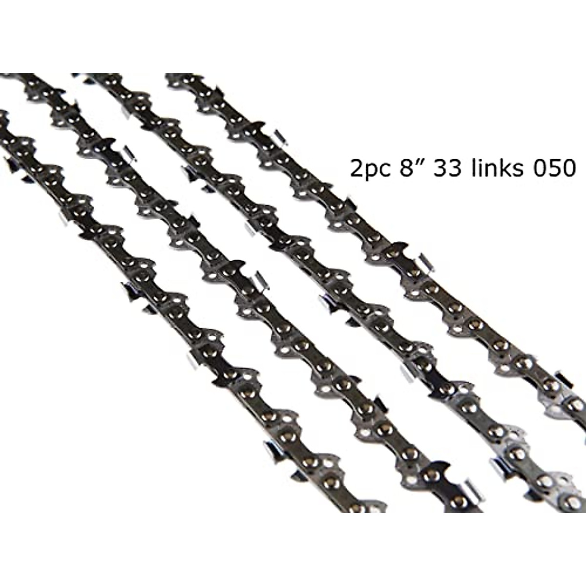 2PC 8" Pole Saw Chain 3/8" LP .050 G 33 DL Replacement Chains for Harbor Freight Portland 62896 68862