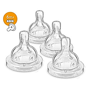 Philips Avent Anti-colic Baby Bottle Fast Flow Nipple, 4pk, Flow 4, SCF424/47