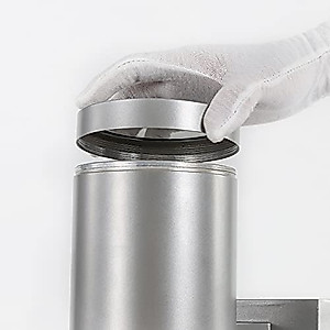 mirrea Modern Outdoor Porch Light Patio Light in 2 Lights with Aluminum Cylinder and Tempered Glass Cover Waterproof Wall Sconce 2 Pack (Metallic Gray)