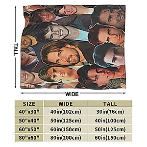 Tom Cruise Collage Blanket Ultra-Soft Micro Fleece Lightweight Warm Throw Blanket Suitable for Bedrooms Sofa and Travel Air Conditioning