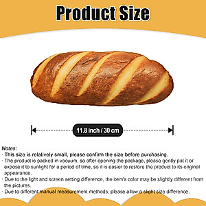 zhidiloveyou Bread Pillow Funny Stuffed Bread Shaped Pillow Small Plush Toy for Kids, 11.8 in