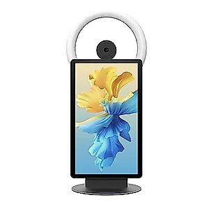 All in One Live Broadcast Machine for Android 11.0, 15.6 Inch Large Screen Desktop Live Streaming Equipment with WiFi and BT 5.0, Phone Screen Casting, 4 Camera Screens (US Plug)