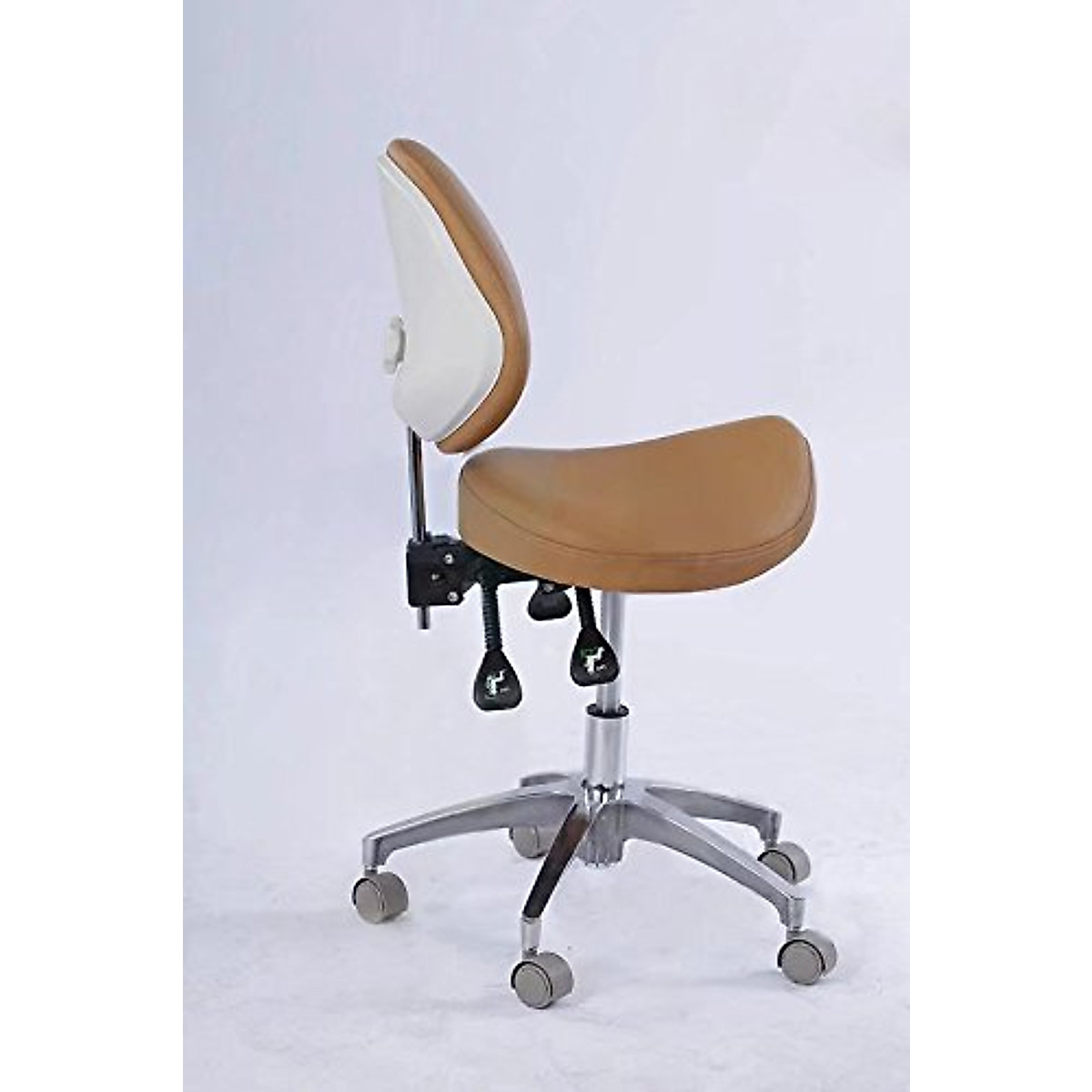 Deluex Dental Mobile Chair Saddle Doctor's Stool Micro Fiber Leather Dentist Chair New