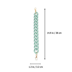 SOIMISS Chain Strap Plastic Purse Chain Bag Chain Strap Short Handbag Strap for Women Handbag Bagre Placement Accessory (Grey)