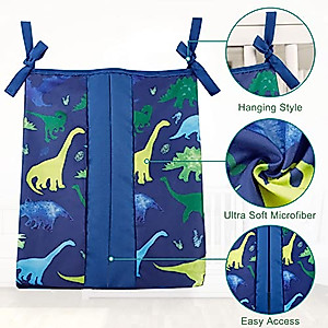 Diaper Organizer Stackers & Changing Pad Cover, 2pcs Baby Nursery Diaper Stacker, Dinosaur