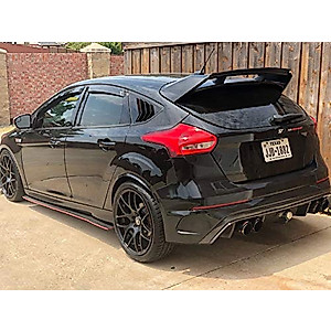 fit for Ford Focus ST RS MK3 Hatchback 2PC 2012 2013 2014 2015 2016 2017 2018 Shiny Black Window Side Louvers Vent