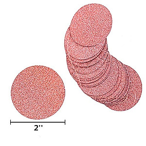 Rose Gold Party Supplies Glitter Grand Paper Dots Hanging - 4 Pack 52 Feet for Bachelorette Party,Wedding, Birthday Party Decoration