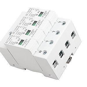 4P 40KA House Protector,220V Protective Device,Din Rail Low‑voltage Arrester,Fire Proof,High Conductivity,Quick Response,for Protect Electric System,On-Loading Electrical
