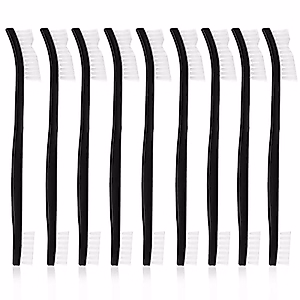 9Pcs Small Cleaning Brushes Set,Double-Ended Nylon Detailing Crevice Brushes 7Inch All Purpose Cleaning Brush Stiff Bristles Brushes for Kitchen, Sink,Bathroom, Gaps, Corner, Tight Small Space