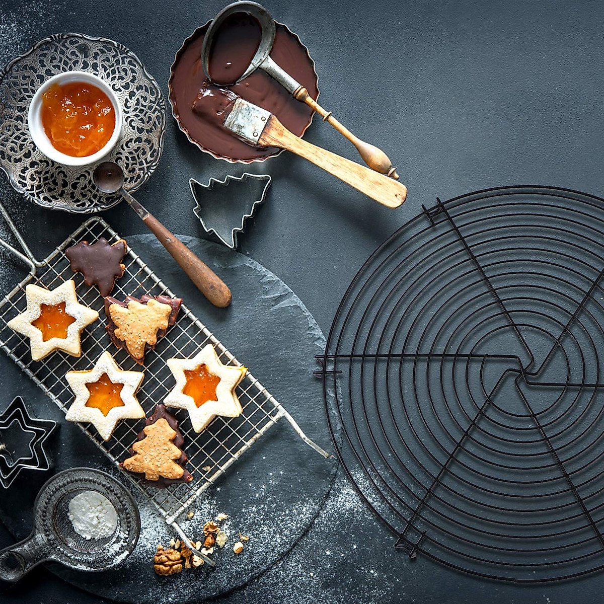 GANAZONO 1pc Cooling Rack Cooling Net Wire Cooling Rack Wire Cooking Racks Steamer Rack Small Cooling Rack Cookie Cooling Rack Shortening for Baking Cooling Tray Oven Rack Iron Food