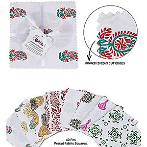 Print Precut 5-inch Cotton Fabric Quilting Squares Charm Pack DIY Patchwork Sewing Craft-